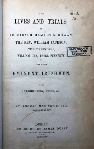 THE TRIAL OF REVD WILLIAM JACKSON, APRIL 1795 – History Ireland